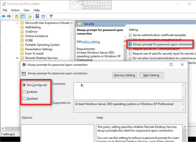2: Enable or Disable Always Prompt for Password in Registry Editor