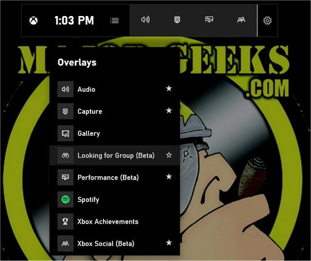 Open the Xbox Game Bar by clicking Start > Xbox Game Bar