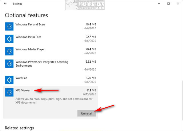 To install XPS Viewer, scroll down and check the box next to XPS Viewer, and click Install