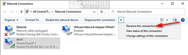 Type in the new name and press Enter.
