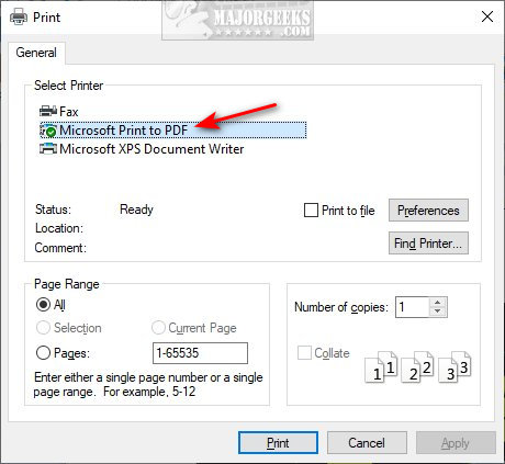 Save the location, enter a name for your PDF, and click Save