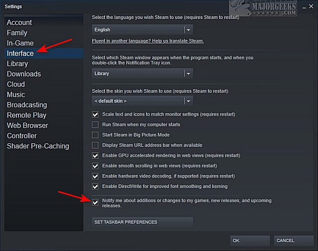 Scroll down and check the box next to Notify me about additions or ...