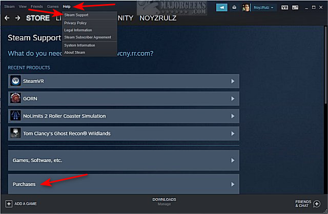 Click on View complete purchasing history