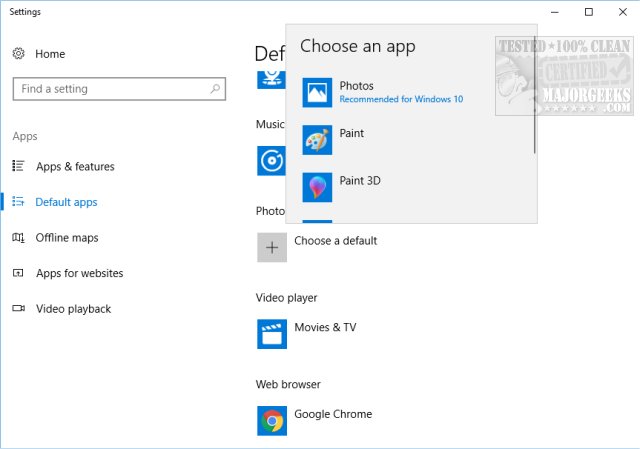 If you need to associate one file type, in this case, JPG, once again ...