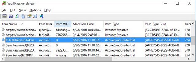 VaultPasswordView can be implemented for recovering Windows Vault ...