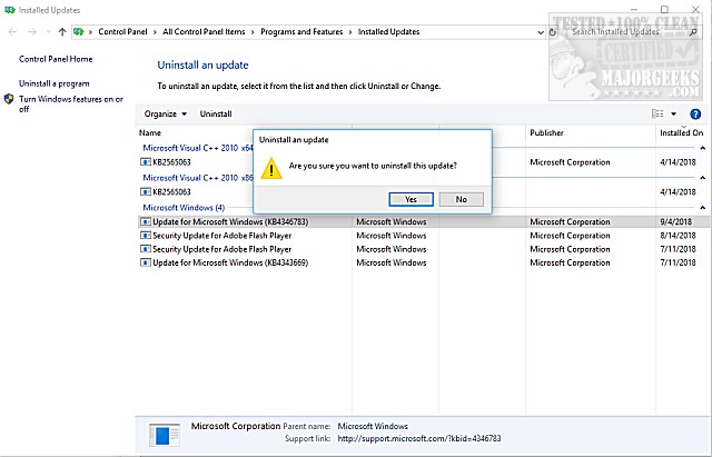 That should solve your problem. Typically, Microsoft finds and fixes ...