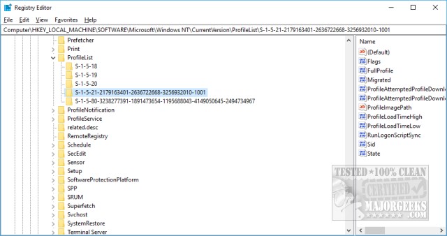 As an example, if I wanted to delete the User Account Tim, here it is ...