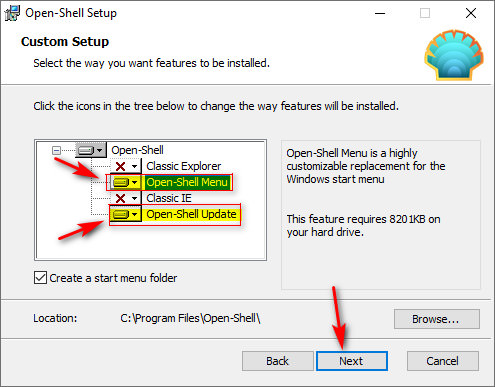 4: Finish the installation and open Open-Shell by going to Start, Open ...