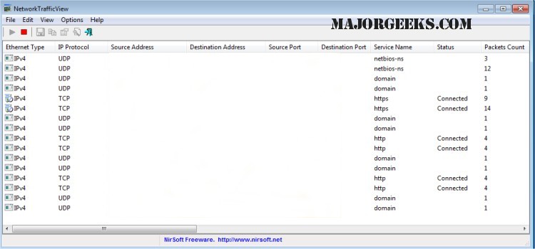 Download NetworkTrafficView - MajorGeeks