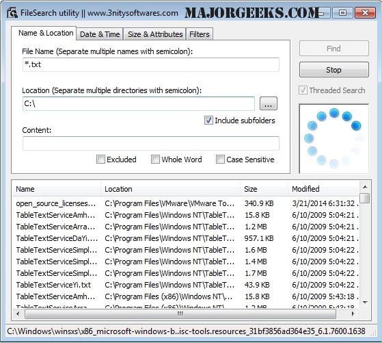 Download FileSearch - MajorGeeks