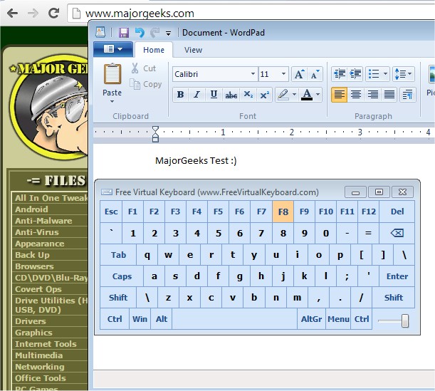 Download Free Virtual Keyboard - MajorGeeks