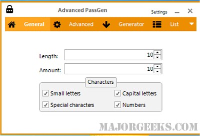 Download Advanced PassGen - MajorGeeks