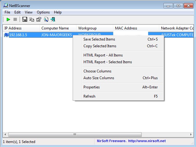 Download NetBScanner 1.11 - MajorGeeks