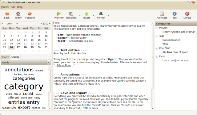 Download RedNotebook - MajorGeeks