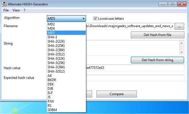 Download Alternate HASH-Generator - MajorGeeks