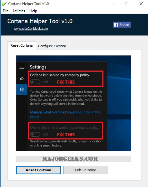 Download Cortana Helper Tool - MajorGeeks