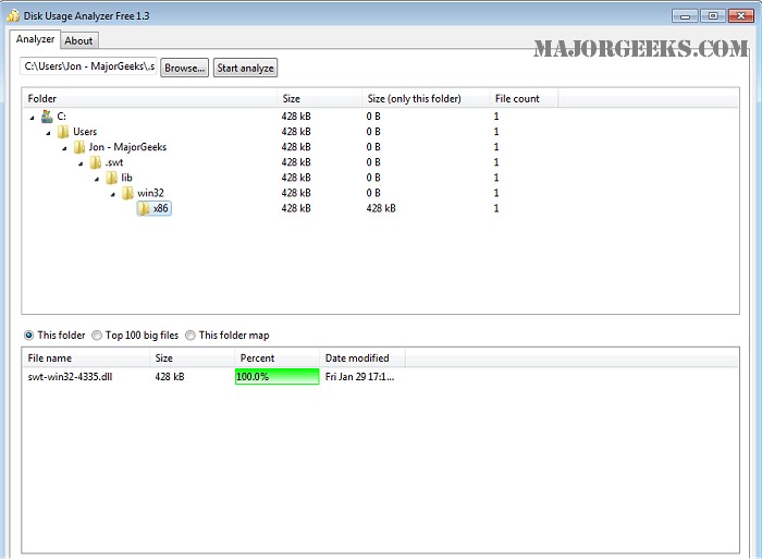 Download Disk Usage Analyzer - MajorGeeks
