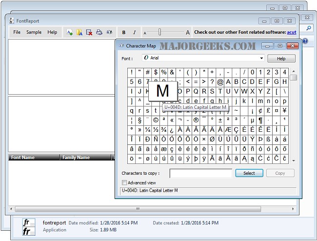 Download Acute Font Report Lite - MajorGeeks