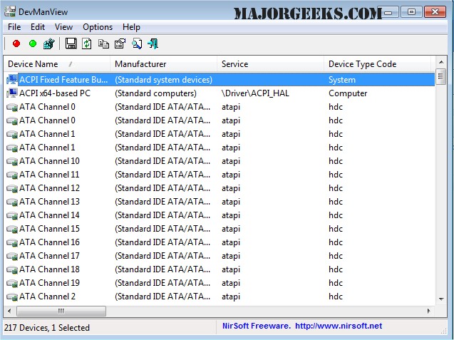 Download DevManView - MajorGeeks