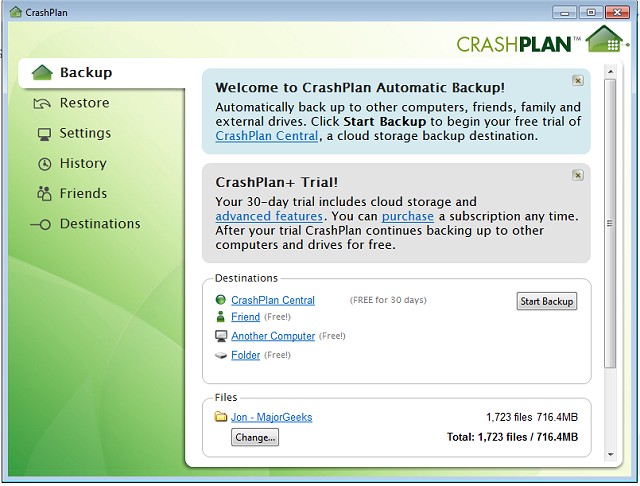 Download CrashPlan - MajorGeeks