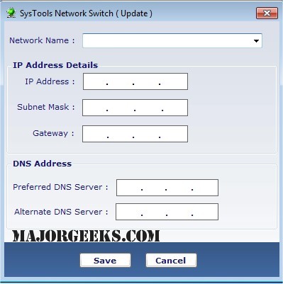 Download SysTools Network Switch - MajorGeeks
