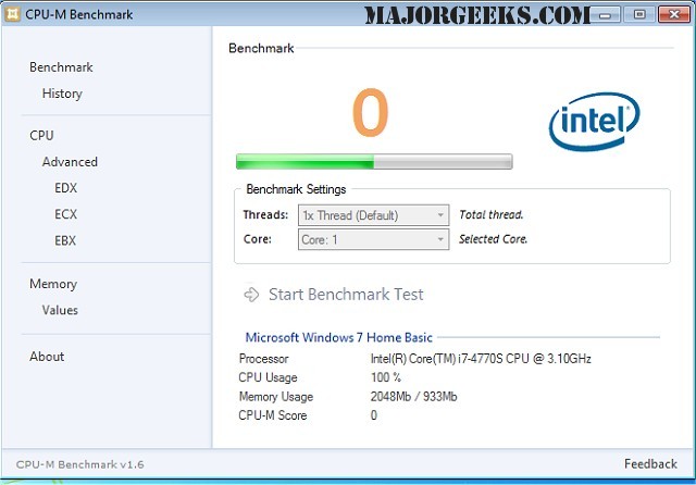 Download CPU-M Benchmark 1.6 - MajorGeeks