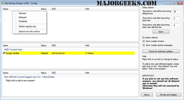 Download My Startup Delayer - MajorGeeks