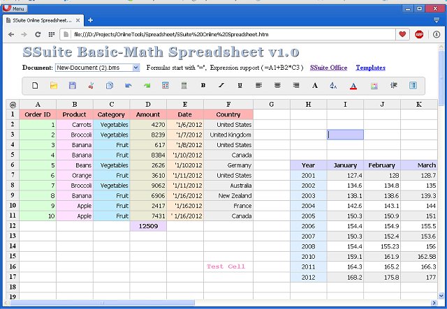 Download SSuite - Basic-Math Spreadsheet - MajorGeeks