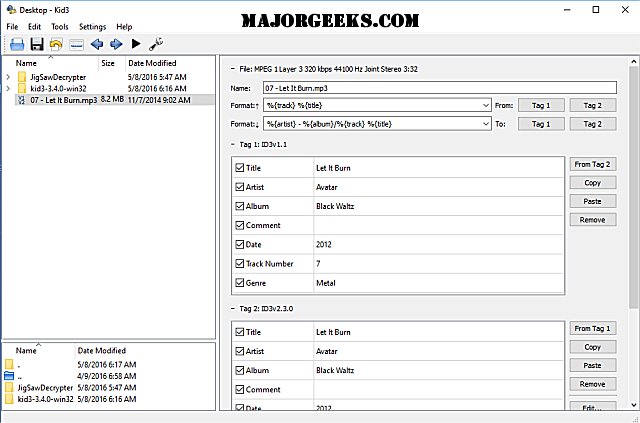 Download Kid3 - Audio Tagger - MajorGeeks