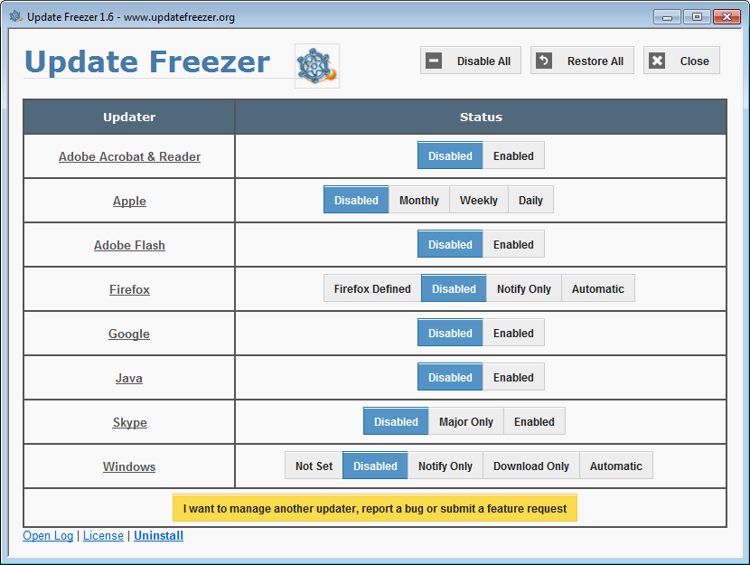 Download Update Freezer - MajorGeeks