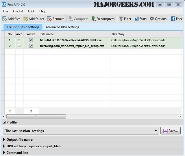 Download FUPX (Free UPX) - MajorGeeks