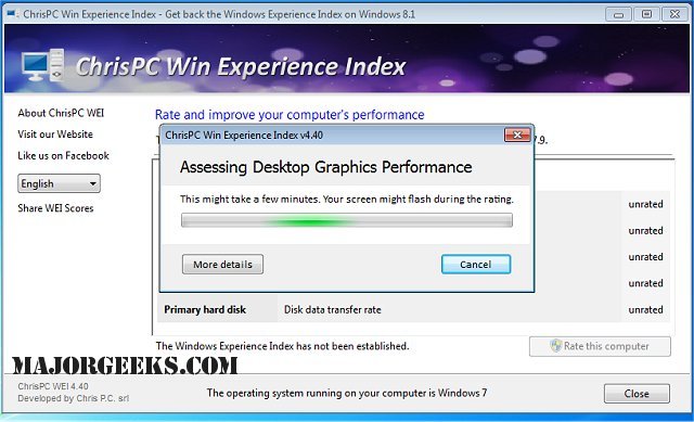 Download ChrisPC Win Experience Index - MajorGeeks