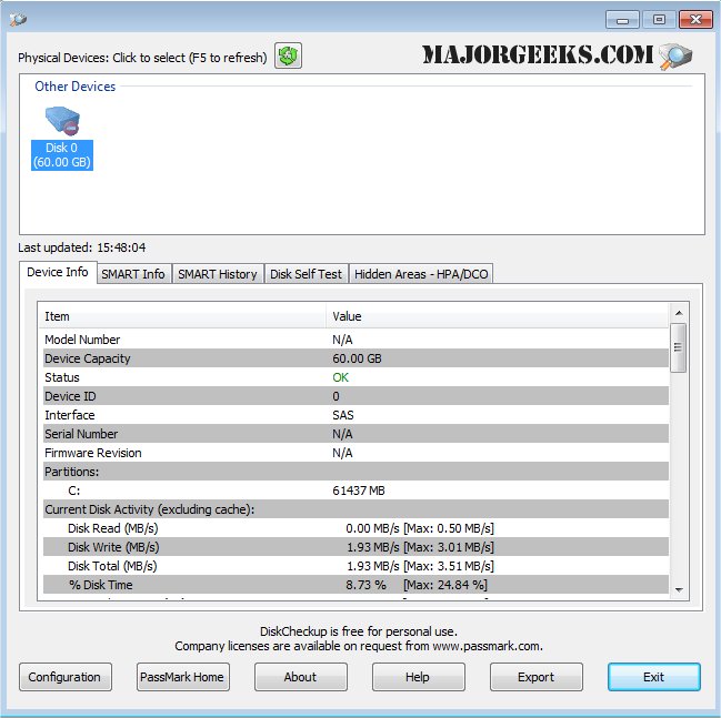 Download Passmark DiskCheckup - MajorGeeks