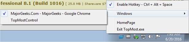 Download Windows TopMost Control - MajorGeeks