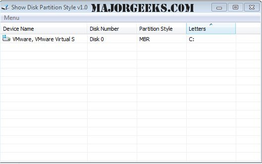 Download Show Disk Partition Style - MajorGeeks
