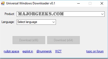 Download Universal Windows Downloader - MajorGeeks