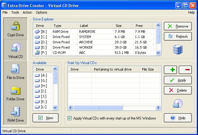 Download Extra Drive Creator Professional - MajorGeeks