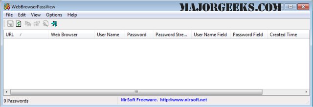 Download WebBrowserPassView - MajorGeeks