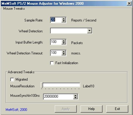 Download PS/2 Mouse Adjuster - MajorGeeks