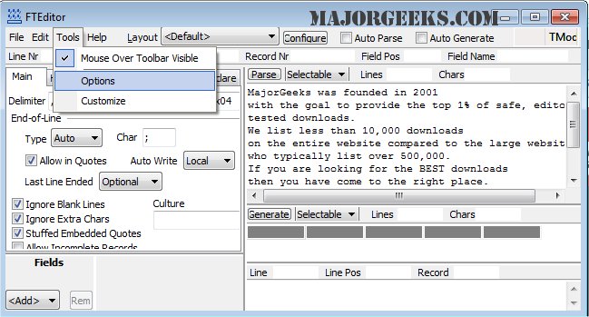 Download FTEditor (Fielded Text Editor) - MajorGeeks