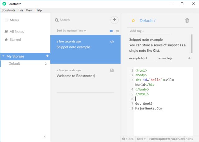 Download Boostnote - MajorGeeks