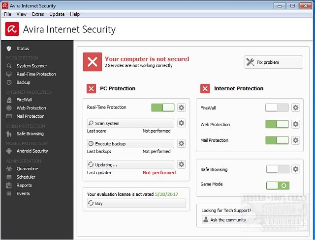 Download Avira Internet Security - MajorGeeks