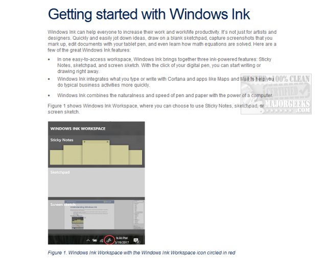 Download Getting Started With Windows Ink - MajorGeeks