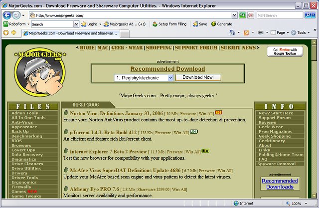 Download Microsoft Internet Explorer 7 - MajorGeeks