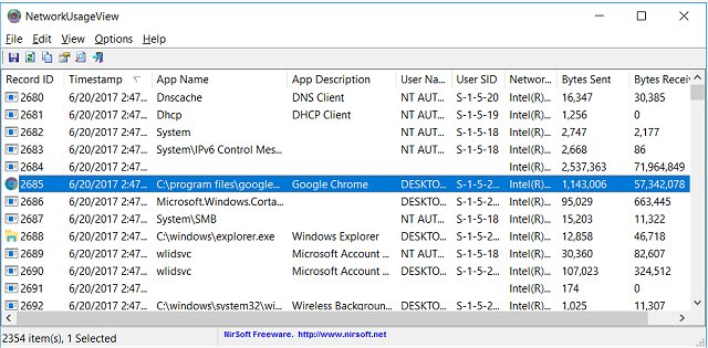 Download NetworkUsageView - MajorGeeks