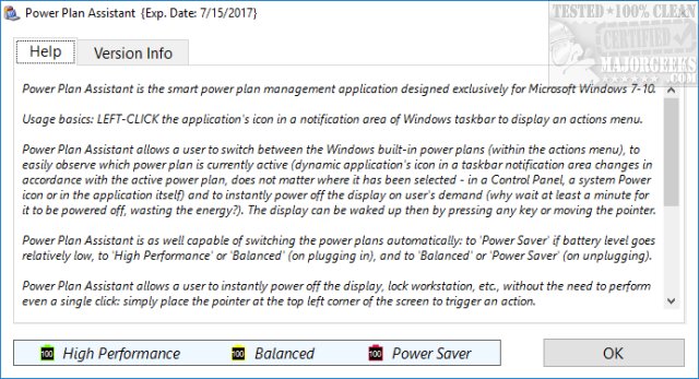 Download Power Plan Assistant - MajorGeeks