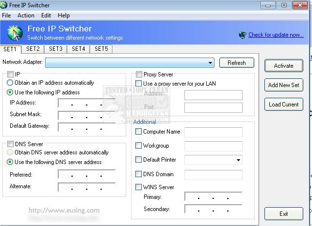 Download Eusing Free IP Switcher - MajorGeeks