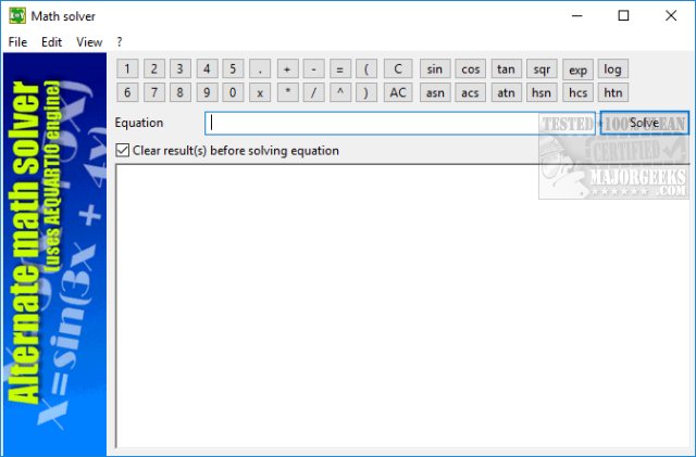 Download Alternate Math Solver - MajorGeeks