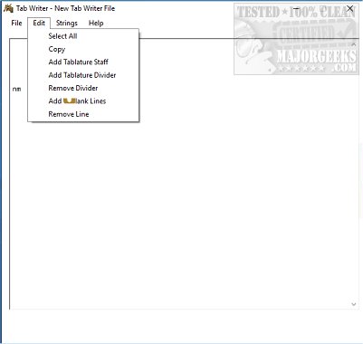 Download Tab Writer - MajorGeeks