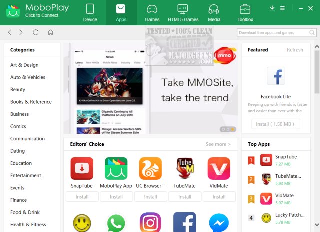 Download MoboPlay - MajorGeeks